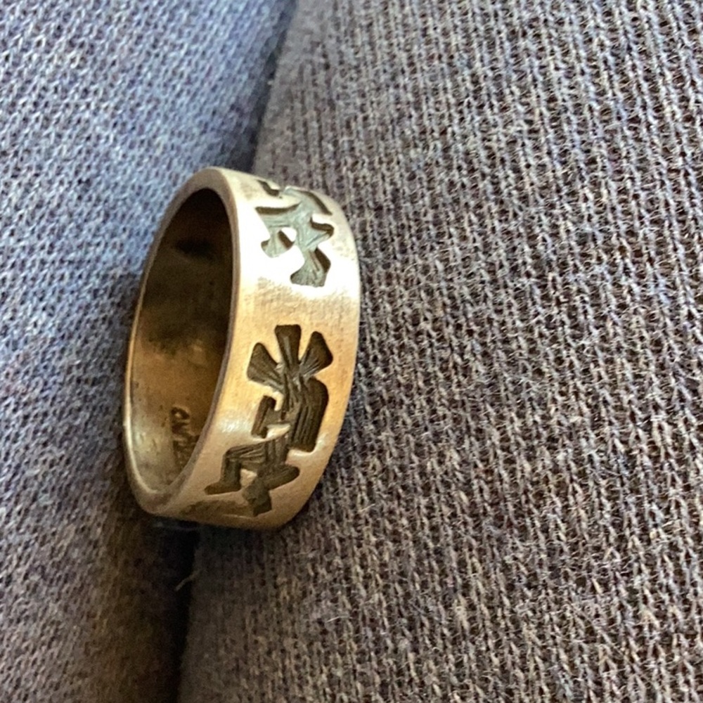 Ring Native American Kokopelli Spirit Sterling Silver… - Gem
